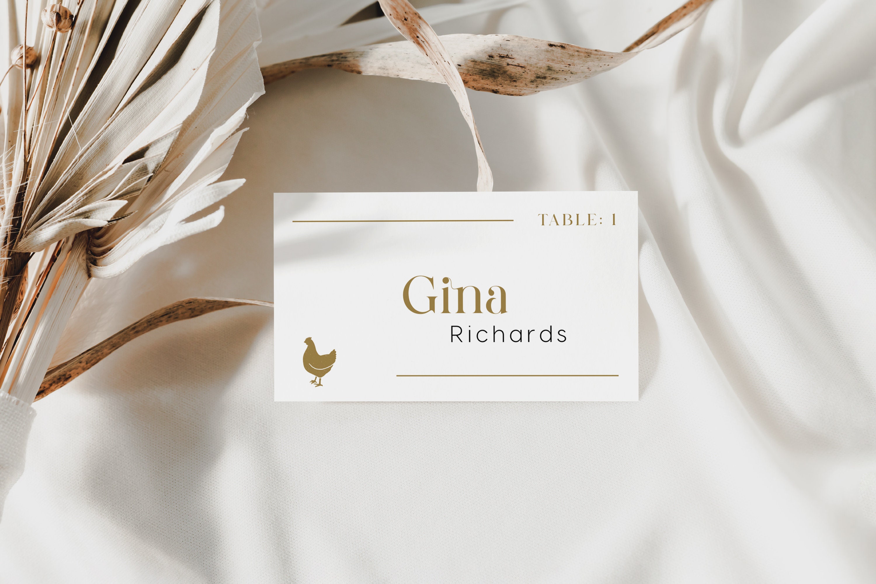 Gold Place Cards Place Cards Template Gold Wedding Cards | Etsy