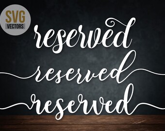 Reserved Svg - Etsy