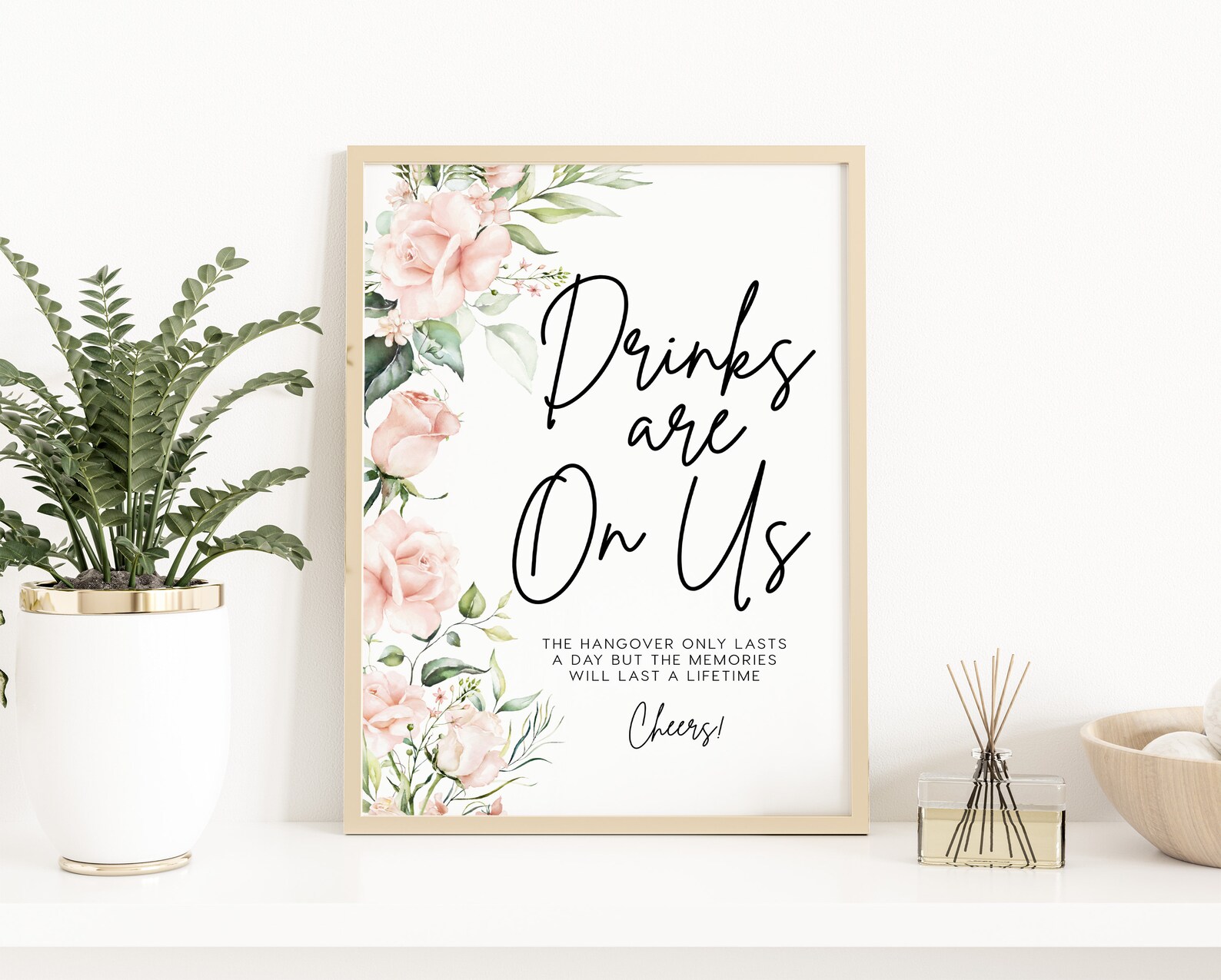 Drinks Are on Us Sign Wedding Drinks Sign Open Bar Wedding - Etsy