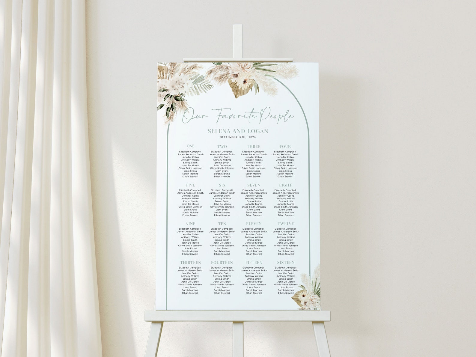 Sage Seating Chart Sign Boho Seating Chart Sign Wedding - Etsy