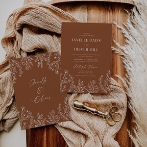 Earthy Wedding Invitations, Wildflower Wedding Invitations, Wildflower ...