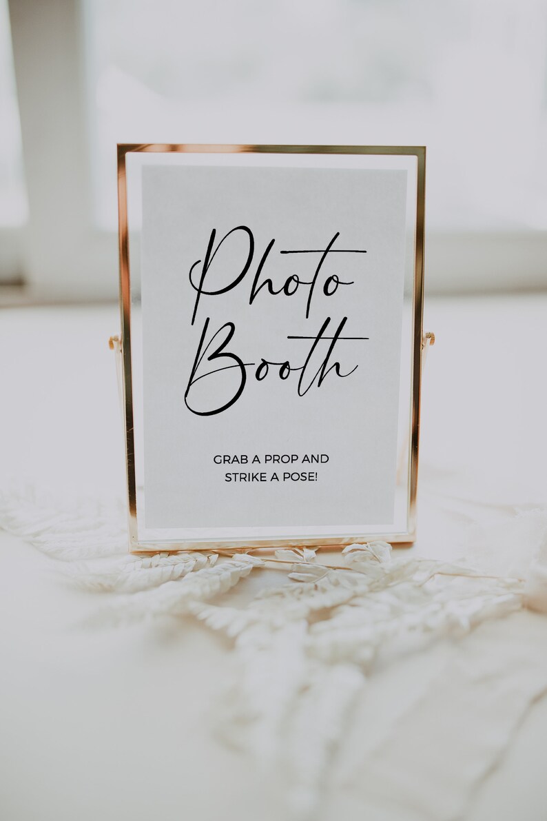 Photo Booth Sign Wedding Printable Signs Photo Booth Sign - Etsy