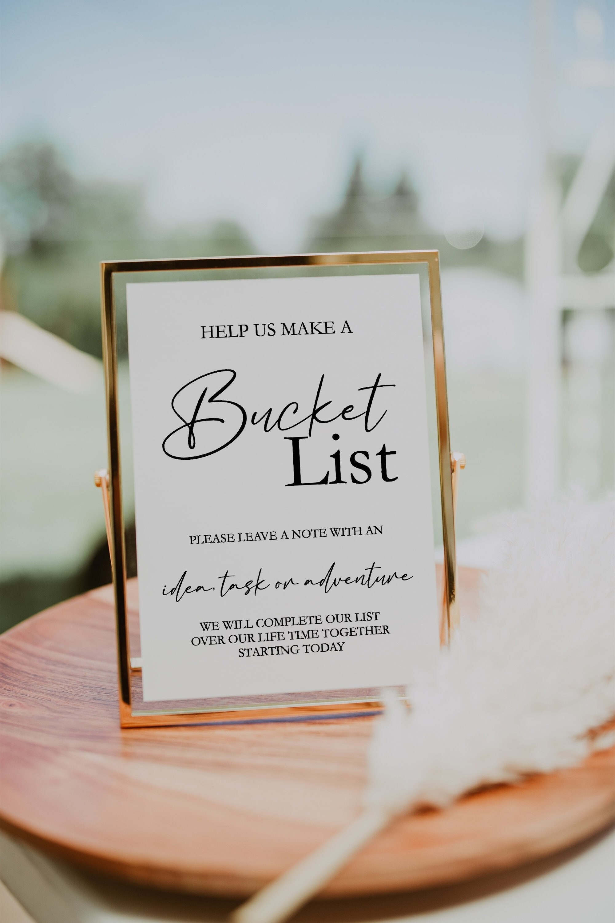 Bucket List Sign Wedding Bucket List Boho Wedding Sign - Etsy