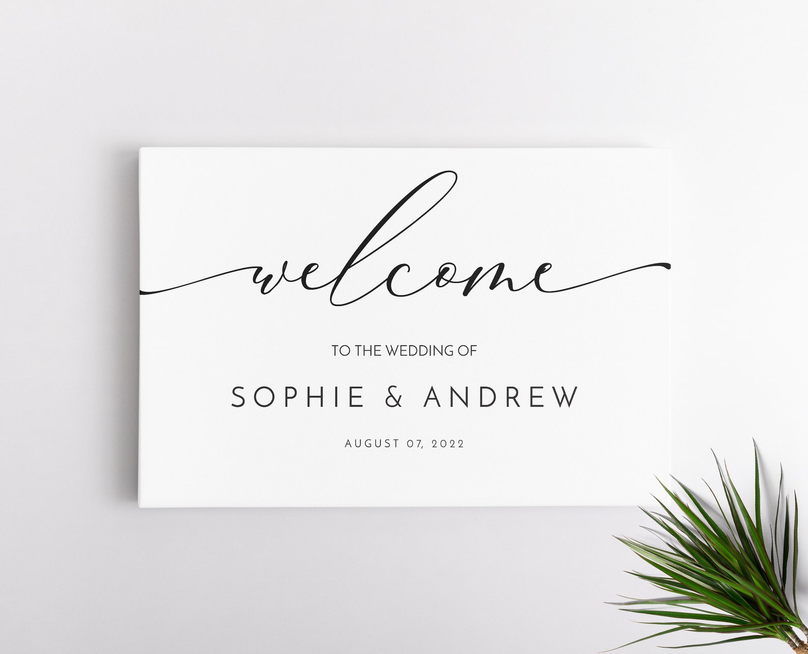Welcome Wedding Sign With Minimalist Cursive Font Instant - Etsy