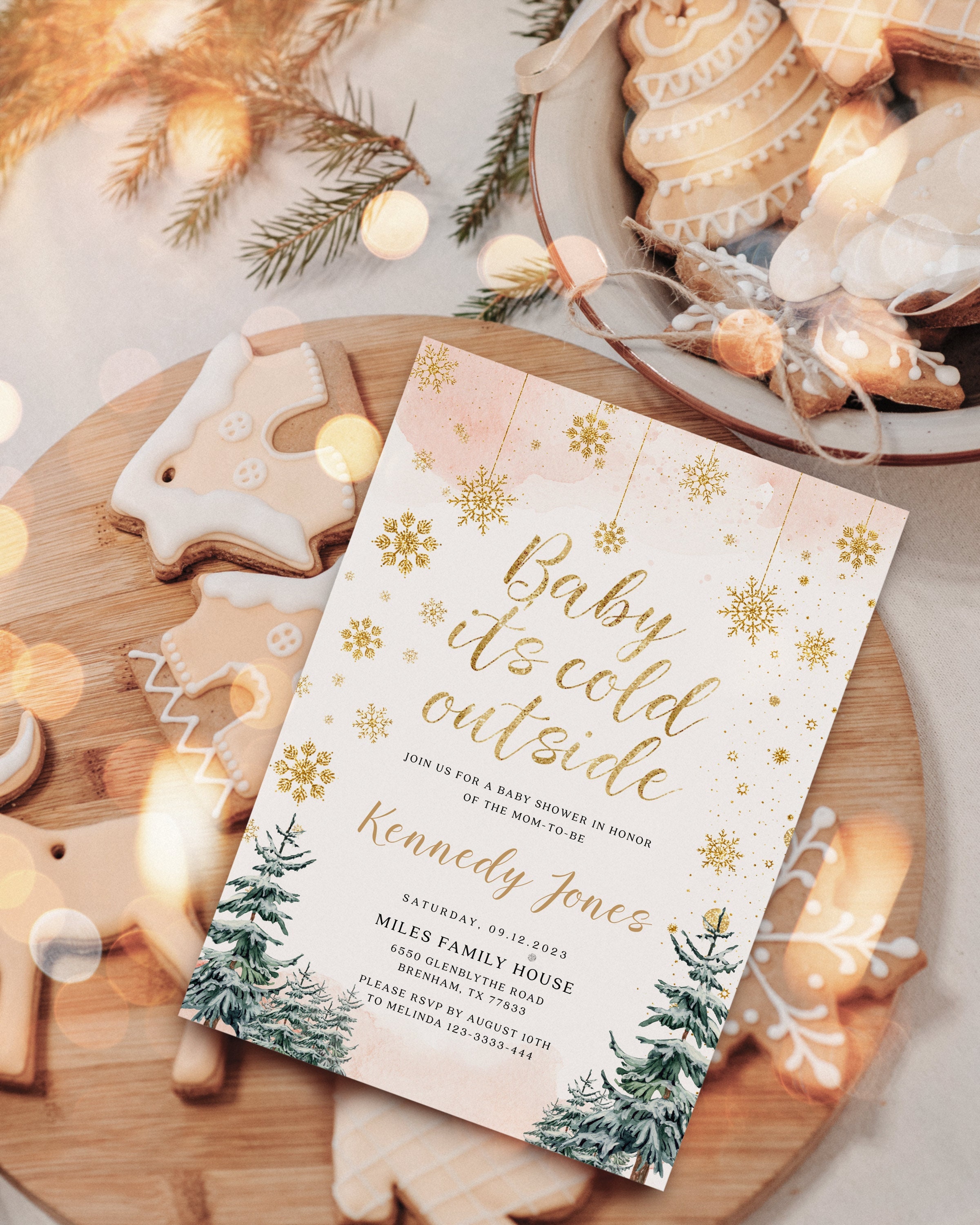 Baby It's Cold Outside Invitation Baby Shower Invitation - Etsy