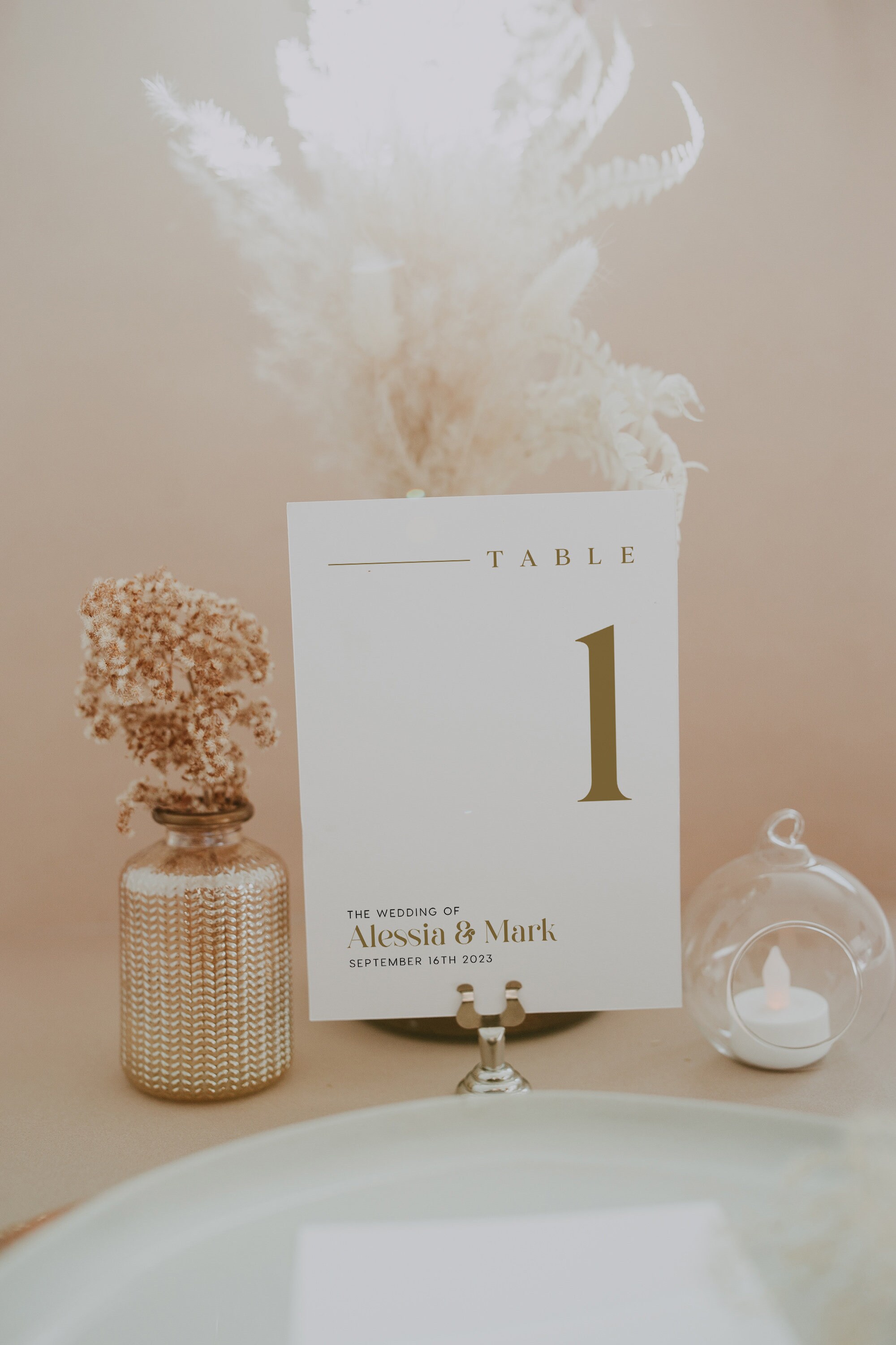 Table Number Template Gold Table Numbers Wedding Table | Etsy