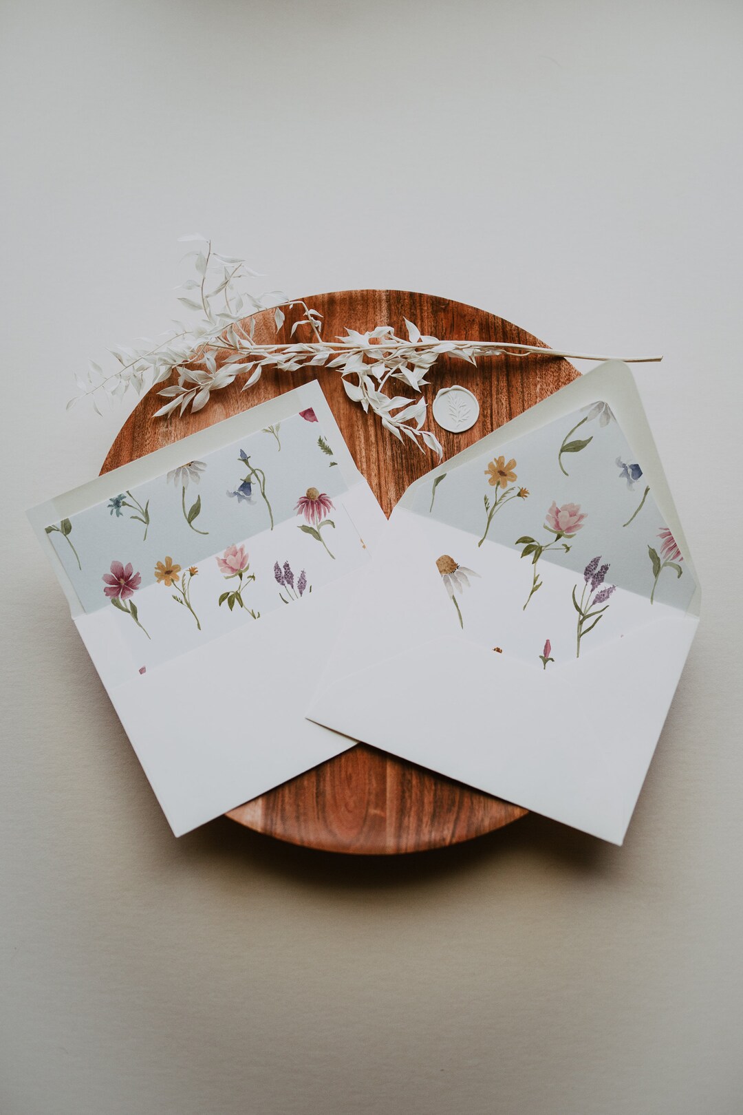 Wildflower Invitation Envelope Liner, Floral Envelope Liner, Envelope ...