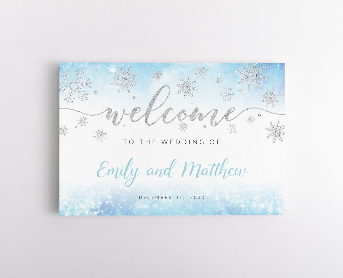 Winter Welcome Sign Template Winter Wonderland Sign - Etsy