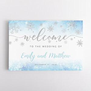 Winter Welcome Sign Template, Winter Wonderland Sign, Christmas Welcome ...