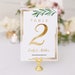Table Numbers Wedding Table Numbers Greenery Olives Gold | Etsy