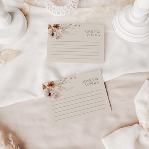 Advice Card Printable, Bridal Shower Advice Card, Advice Card Template ...