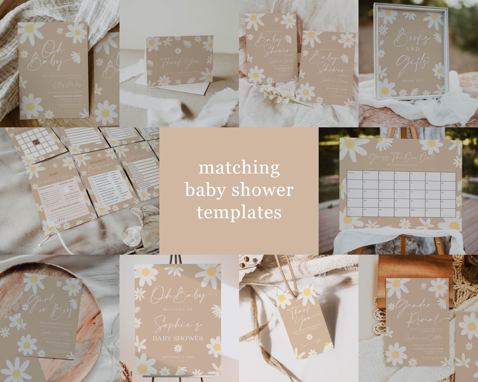 Hello Baby Sign Baby Shower Welcome Sign Daisy Flower Baby - Etsy