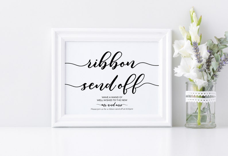 Ribbon Send off Sign Wedding Sign Wedding Signage Wedding | Etsy