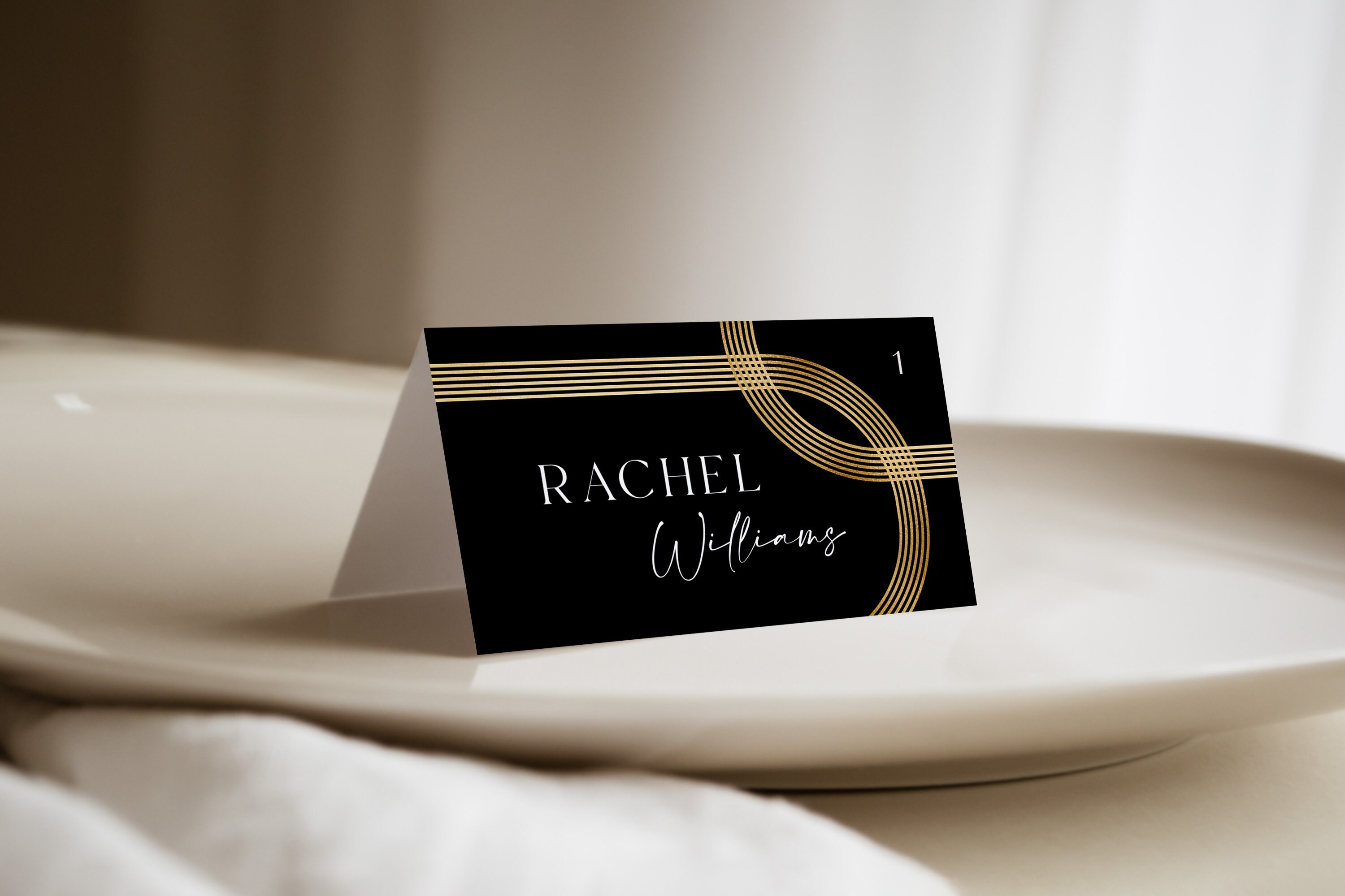 Place Card Template Gold Place Card Template Wedding Place | Etsy