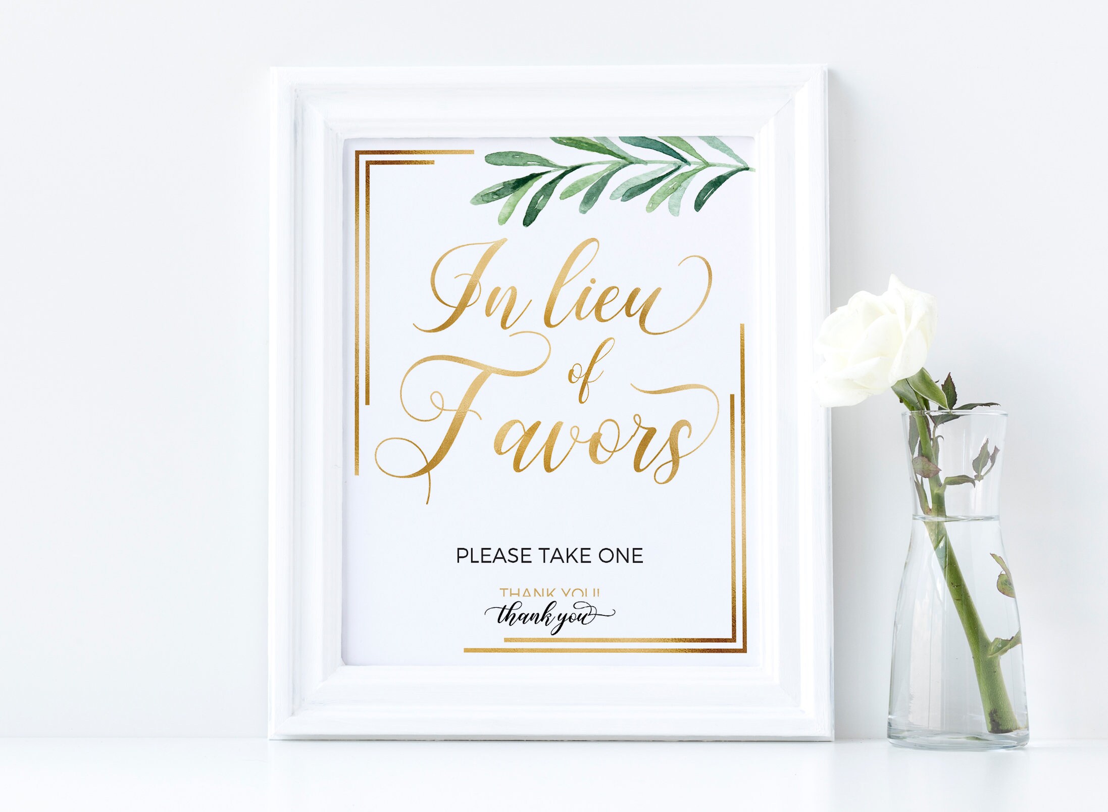 In lieu of favors sign Favors sign Wedding signs | Etsy