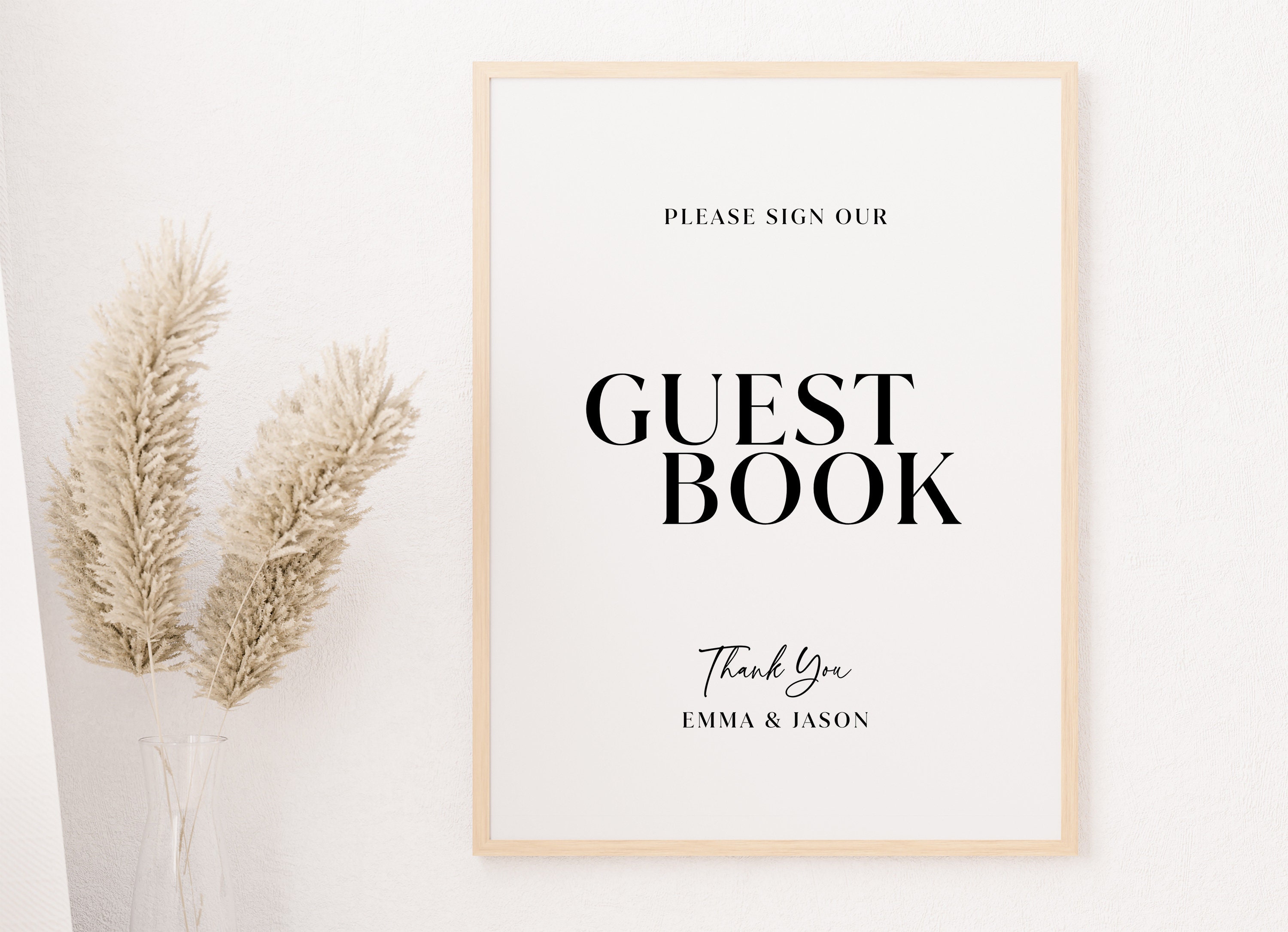 Guest Books Sign Editable Template Wedding Guest Book Sign | Etsy