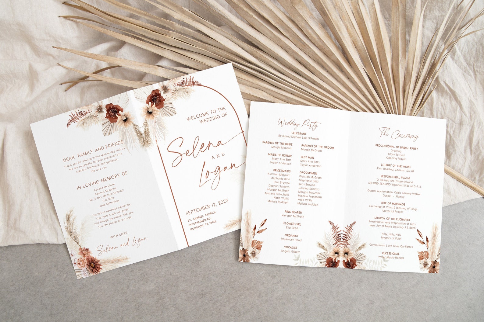 Program Booklet Wedding Program Template Booklet Program - Etsy
