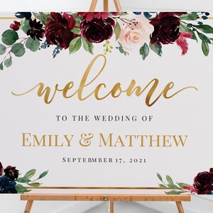 Bohemian Welcome Sign, Welcome Sign Template, Gold Welcome Sign BOHO020 ...