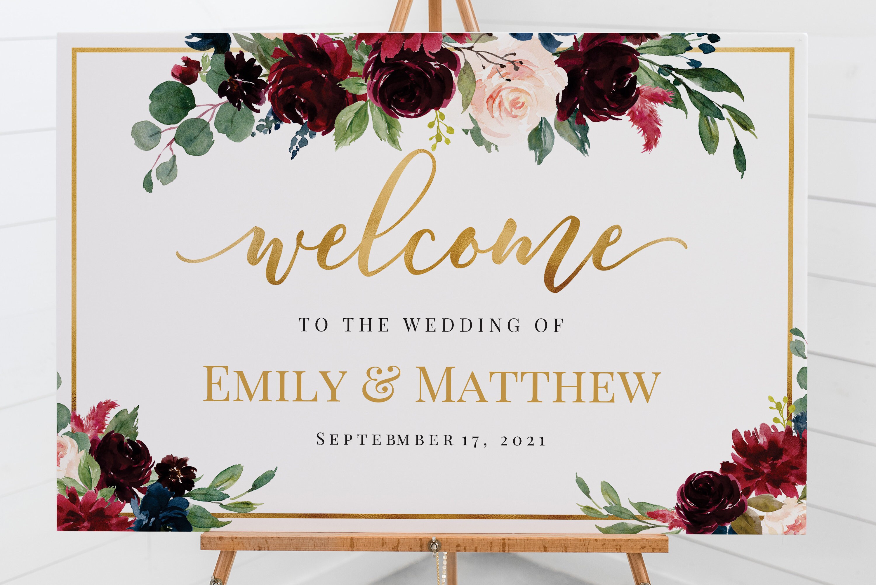 Bohemian Welcome Sign Welcome Sign Template Gold Welcome - Etsy