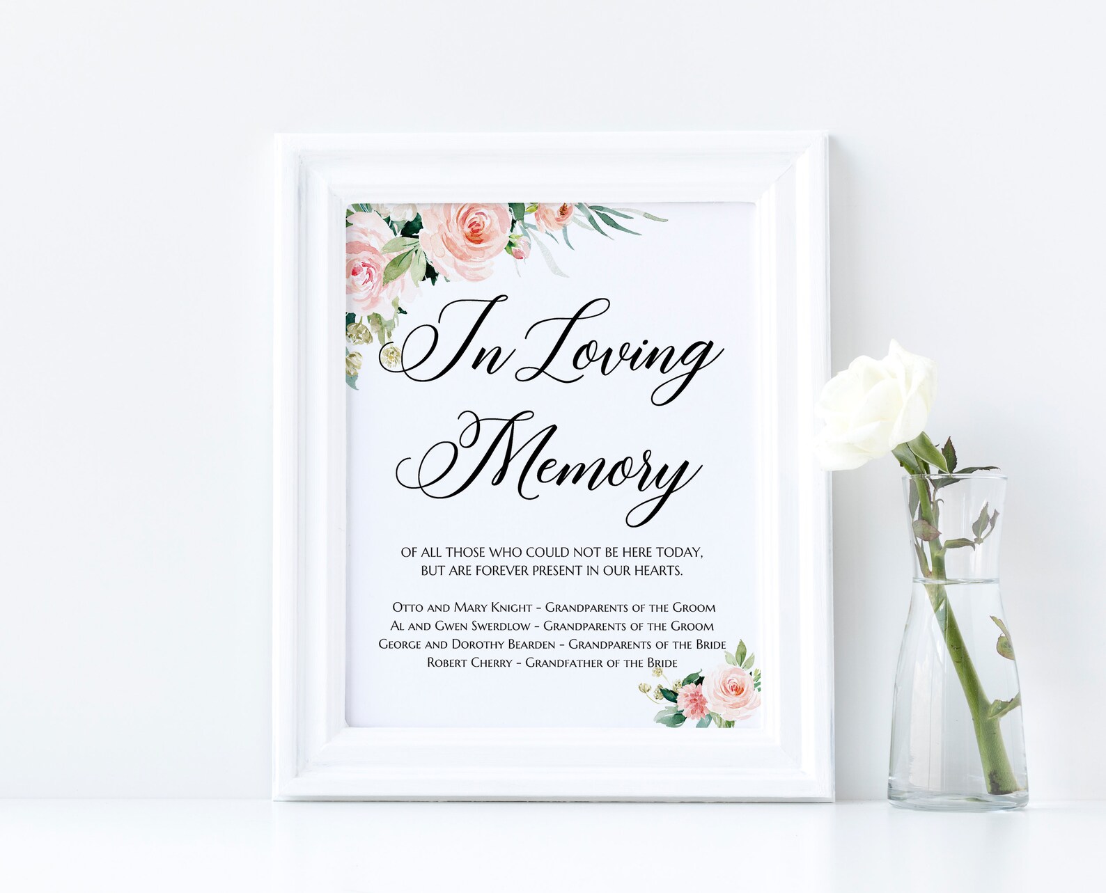 In Loving Memory Signs Wedding in Loving Memory Sign in - Etsy