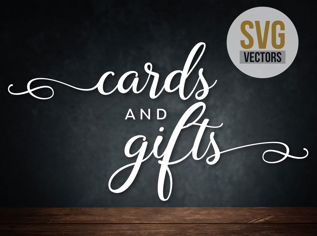Cards and Gifts SVG Wedding Sign Cards and Gifts Cut File - Etsy