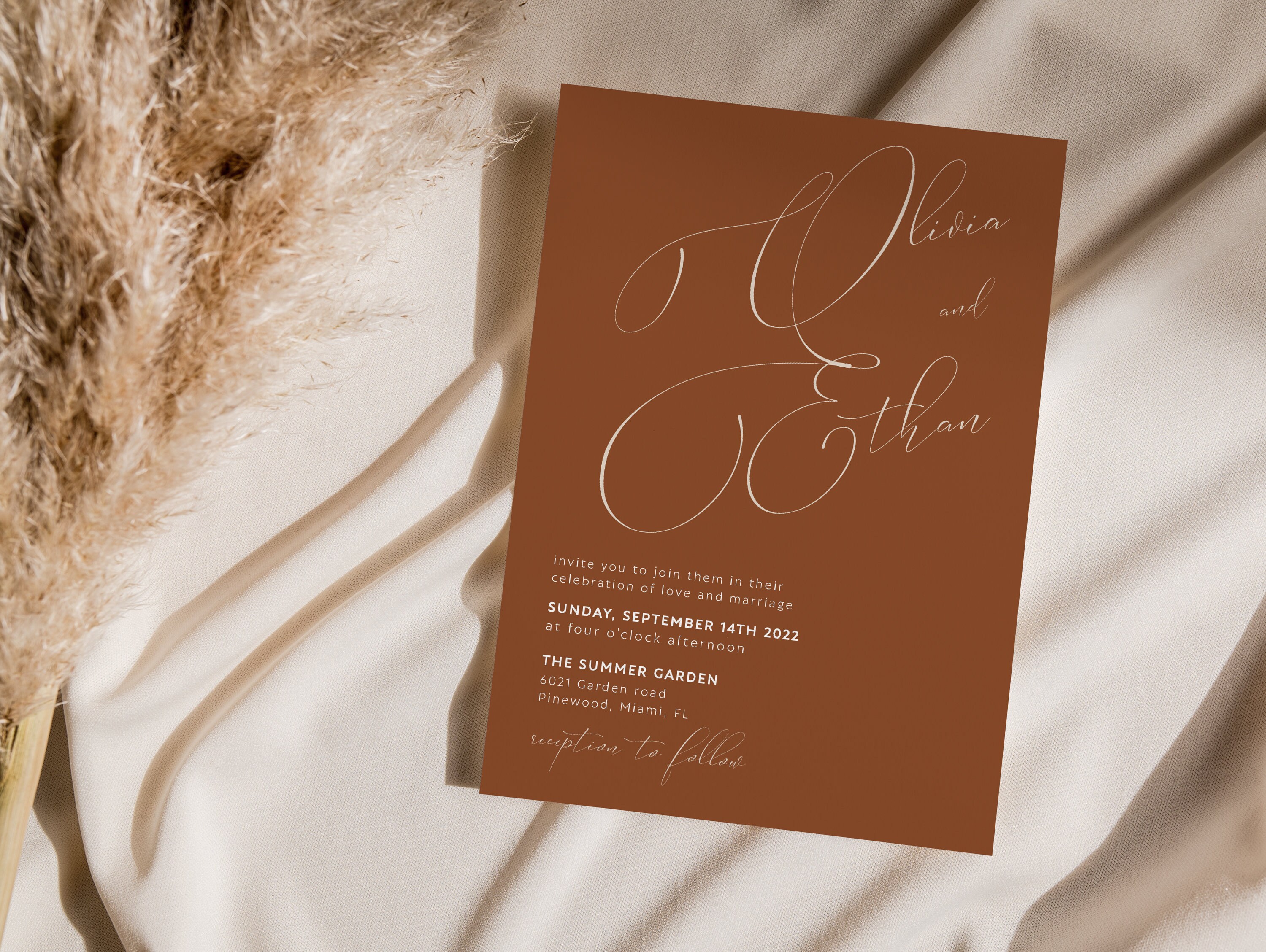 Terracotta Wedding Invitations Set Wedding Invitation - Etsy Australia