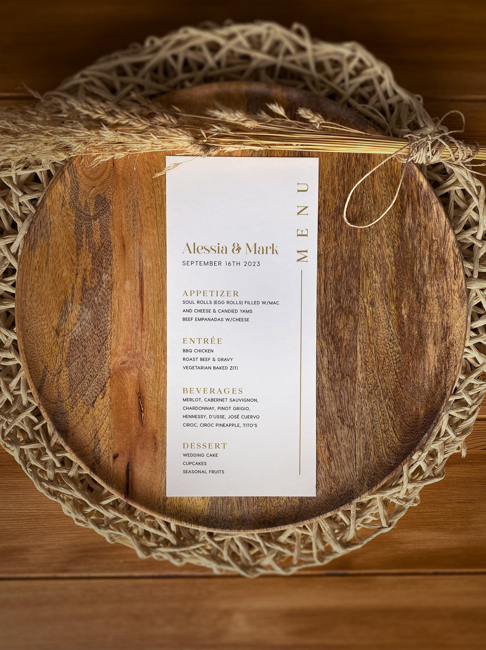 Menu Cards Gold Menu Template Wedding Menu Gold Wedding - Etsy