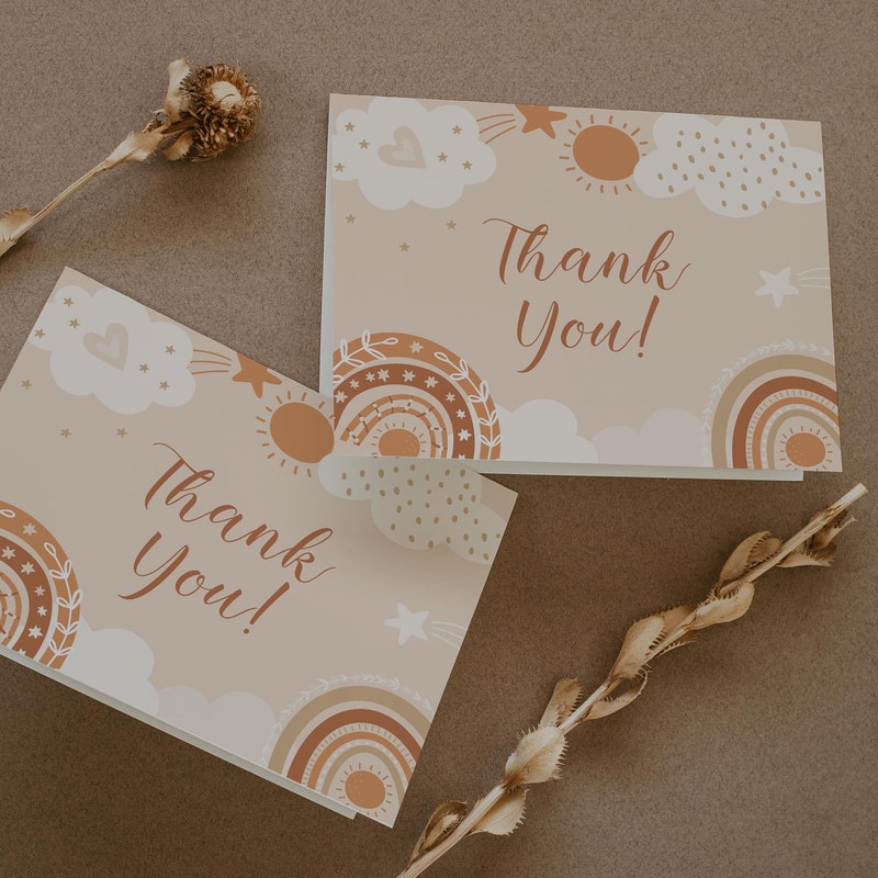 Rainbow Thank You - Etsy