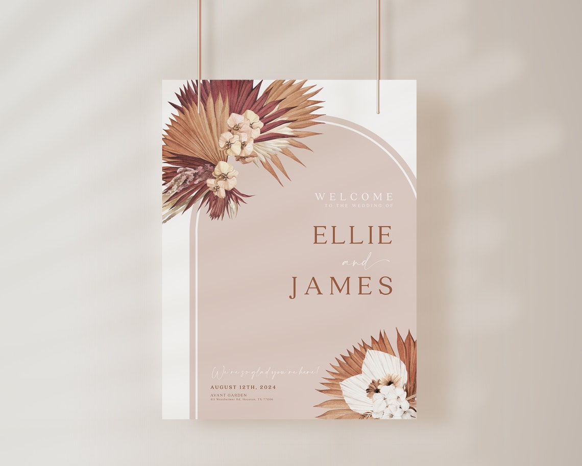 Boho Chic Welcome Sign Wedding Welcome Sign Boho Welcome | Etsy