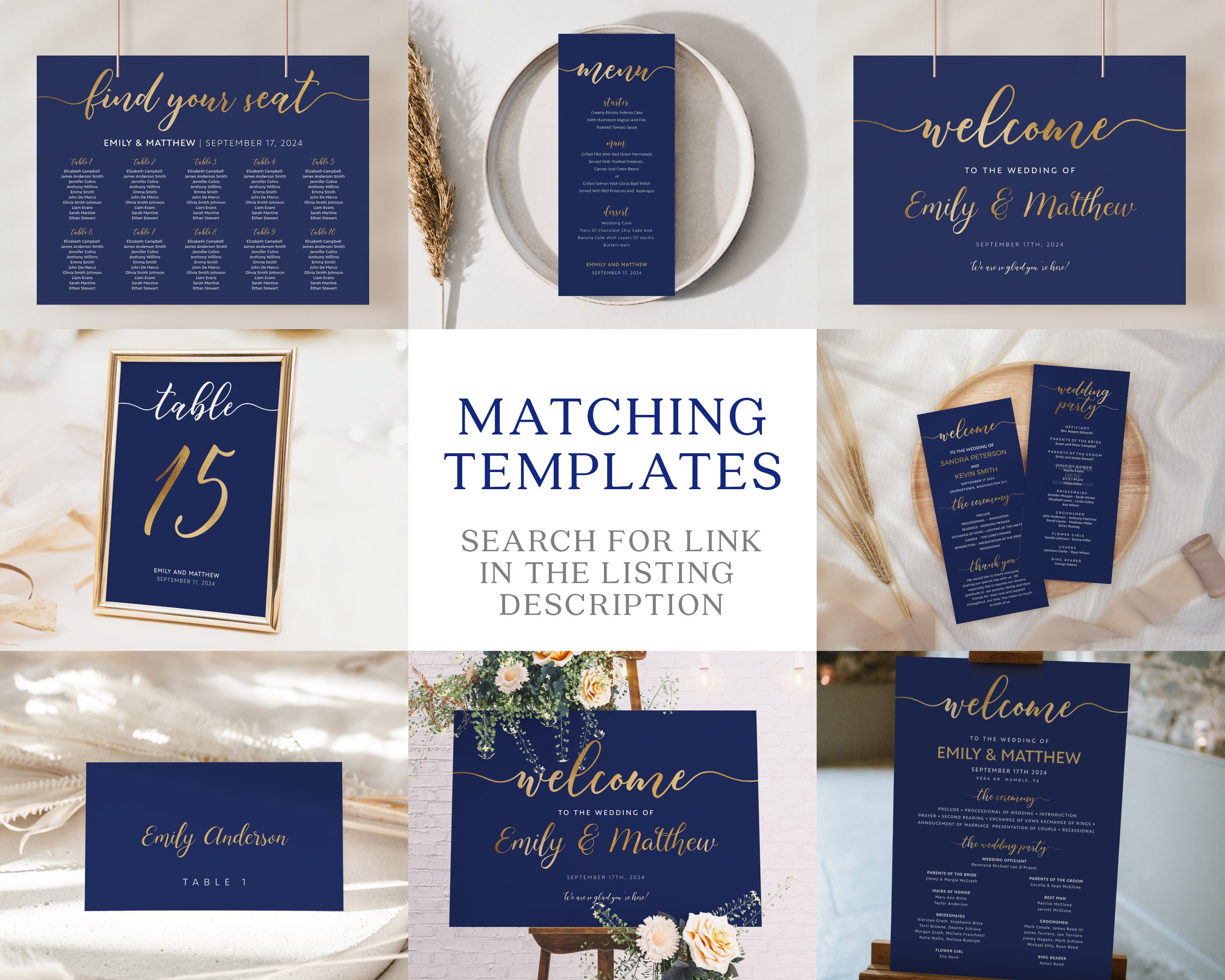 Navy Seating Chart Our Favorite People Sign Alphabetical | Etsy