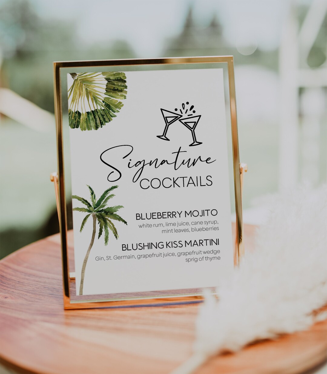 Wedding Signature Cocktails, Signature Cocktails Sign, Instant Download ...
