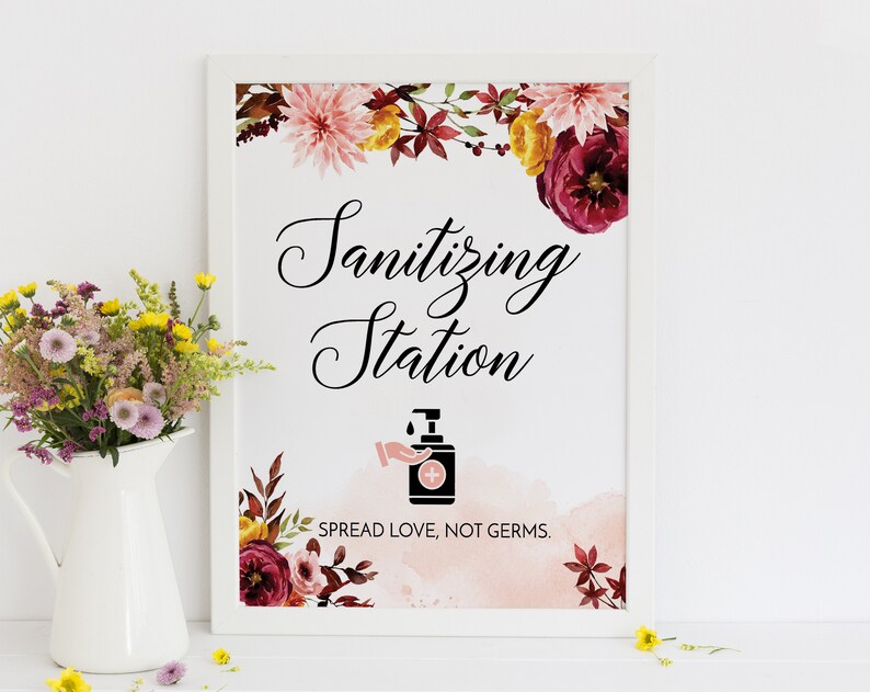 Sanitizing Station Sign Sanitizer Sign Social Distance | Etsy