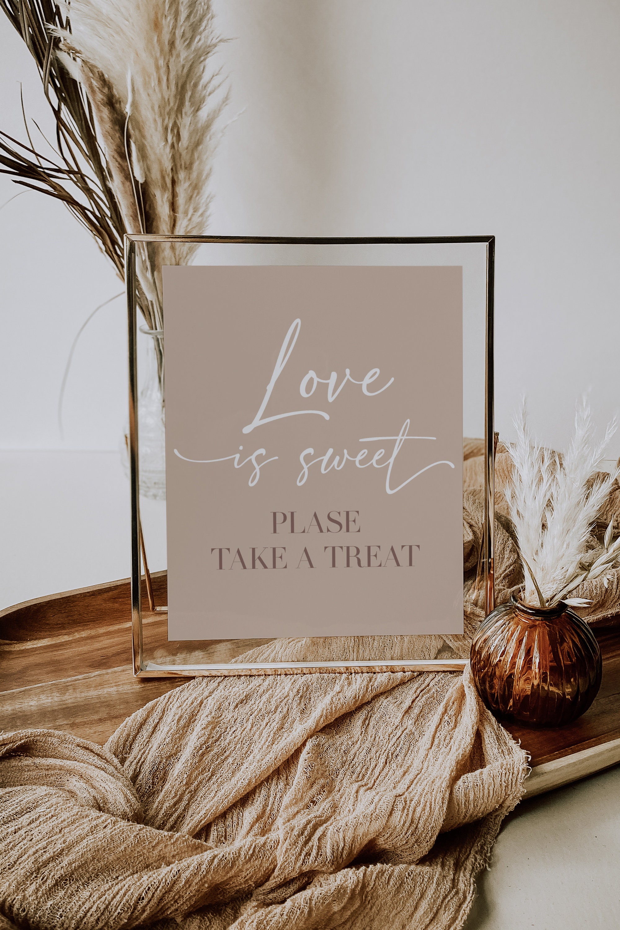 Love is Sweet Sign Sweets and Treats Sign Boho Wedding Sign - Etsy