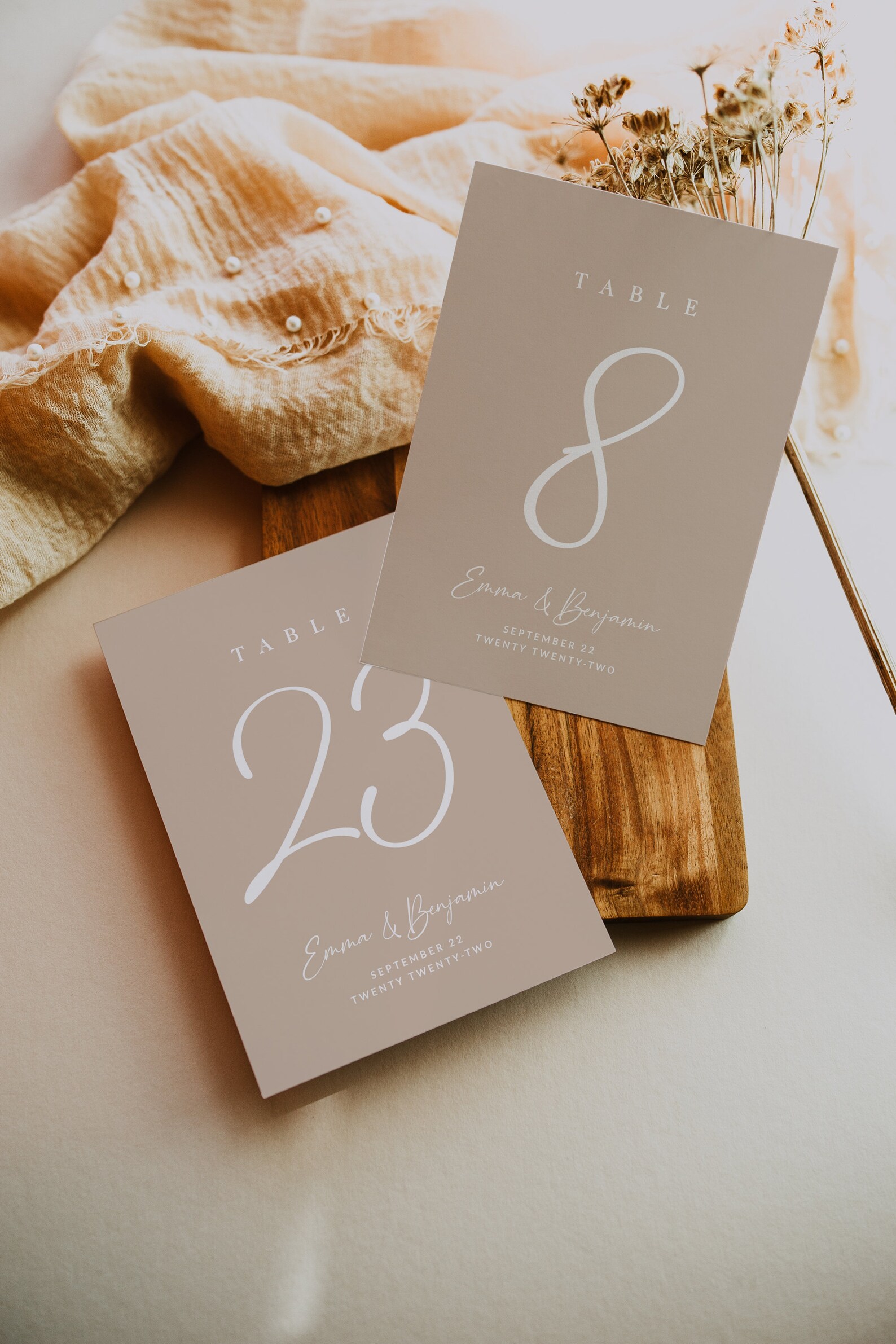 Beige Table Numbers Boho Table Numbers Wedding Table Numbers - Etsy