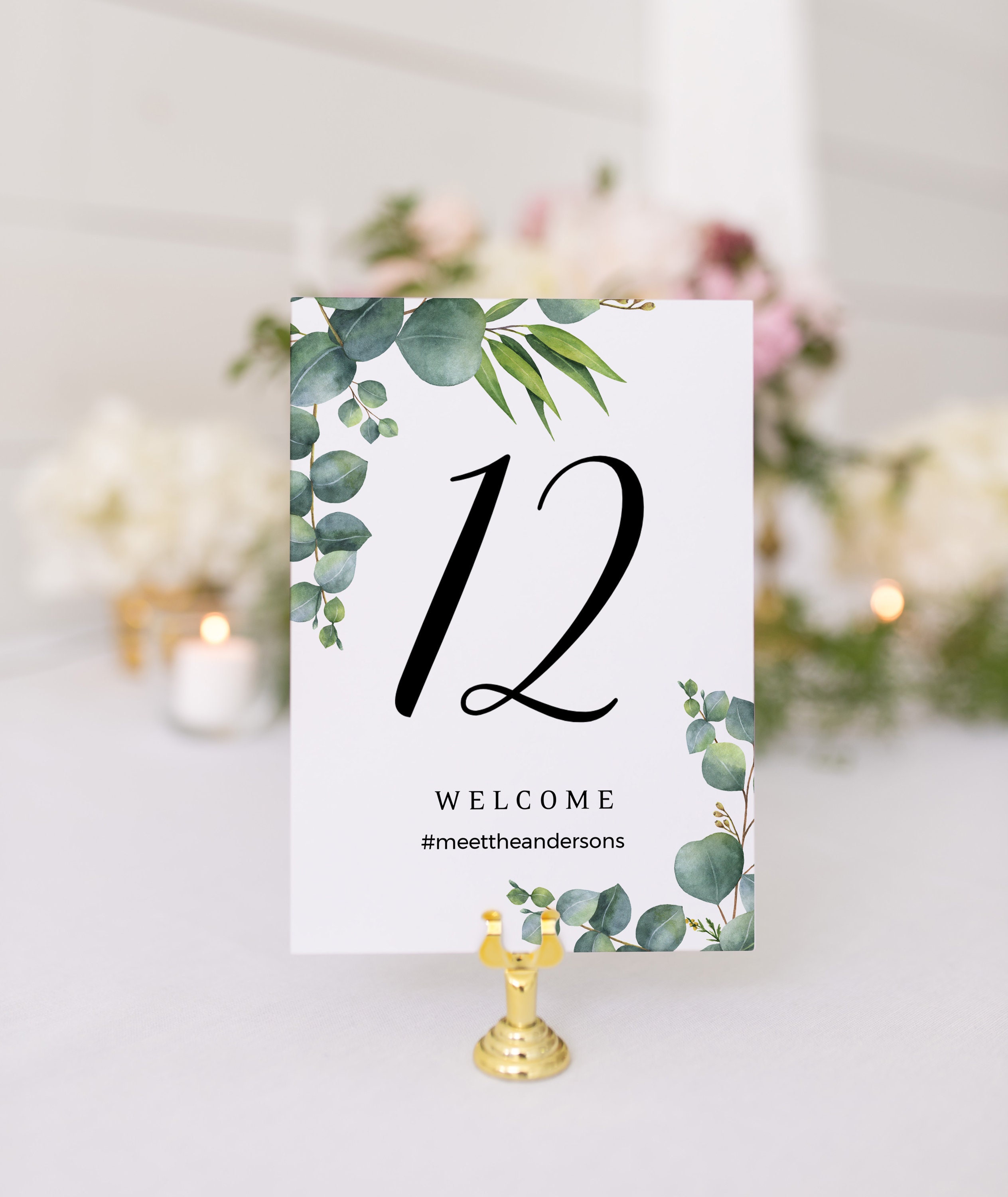 Paper & Party Supplies Digital Downloads DIY Table Numbers for a ...