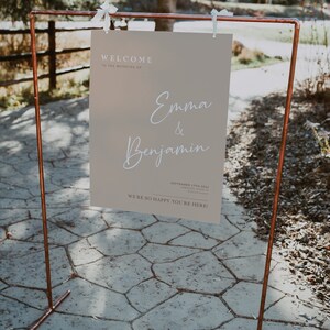Beige Welcome Sign, Wedding Welcome Sign, Welcome Sign Template ...