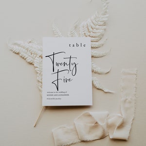 Wedding Table Numbers, Boho Wedding Table Numbers, Minimalist and ...