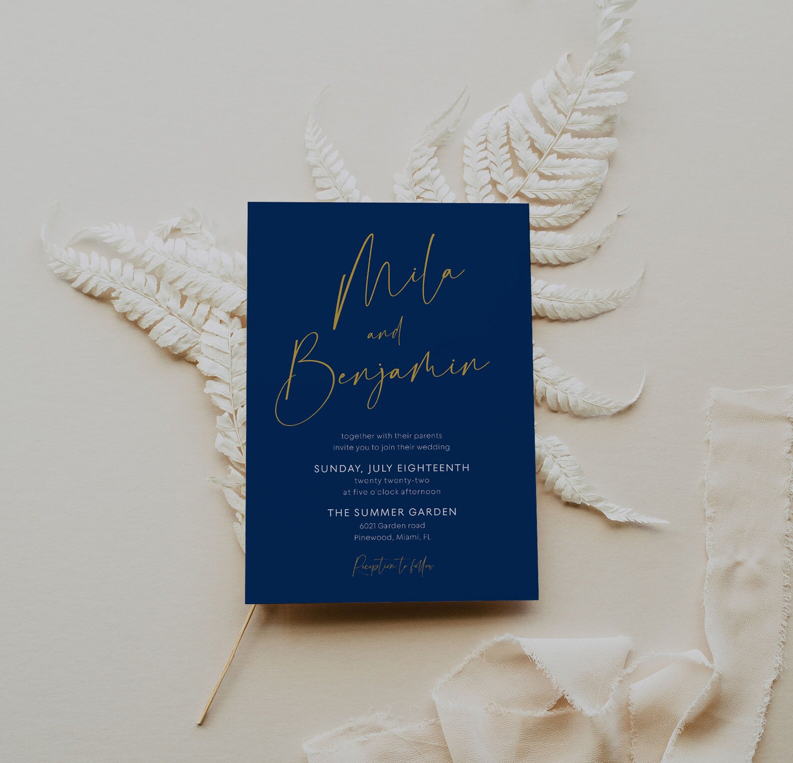 Navy wedding invitations Navy invitation suite with white and | Etsy