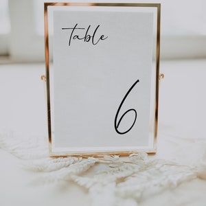 Table Numbers Printable, Boho Table Numbers, Wedding Minimalist Table ...