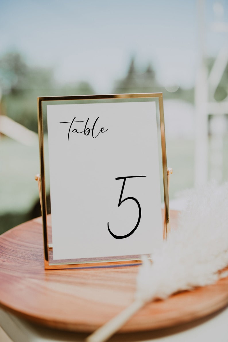 Table Numbers Printable Boho Table Numbers Wedding - Etsy