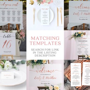 Program Sign Wedding Rose Gold Wedding Program Wedding - Etsy