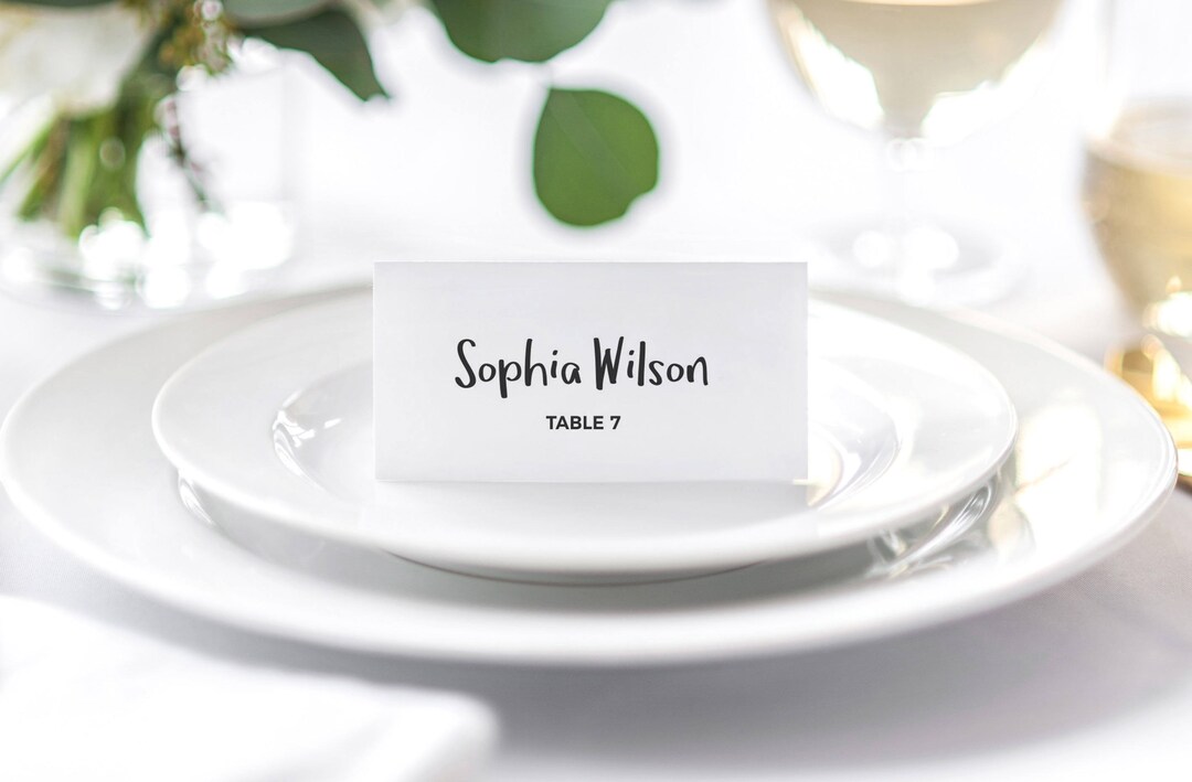 Place Card, Place Cards, Wedding Place Card, Seating Cards, Template ...