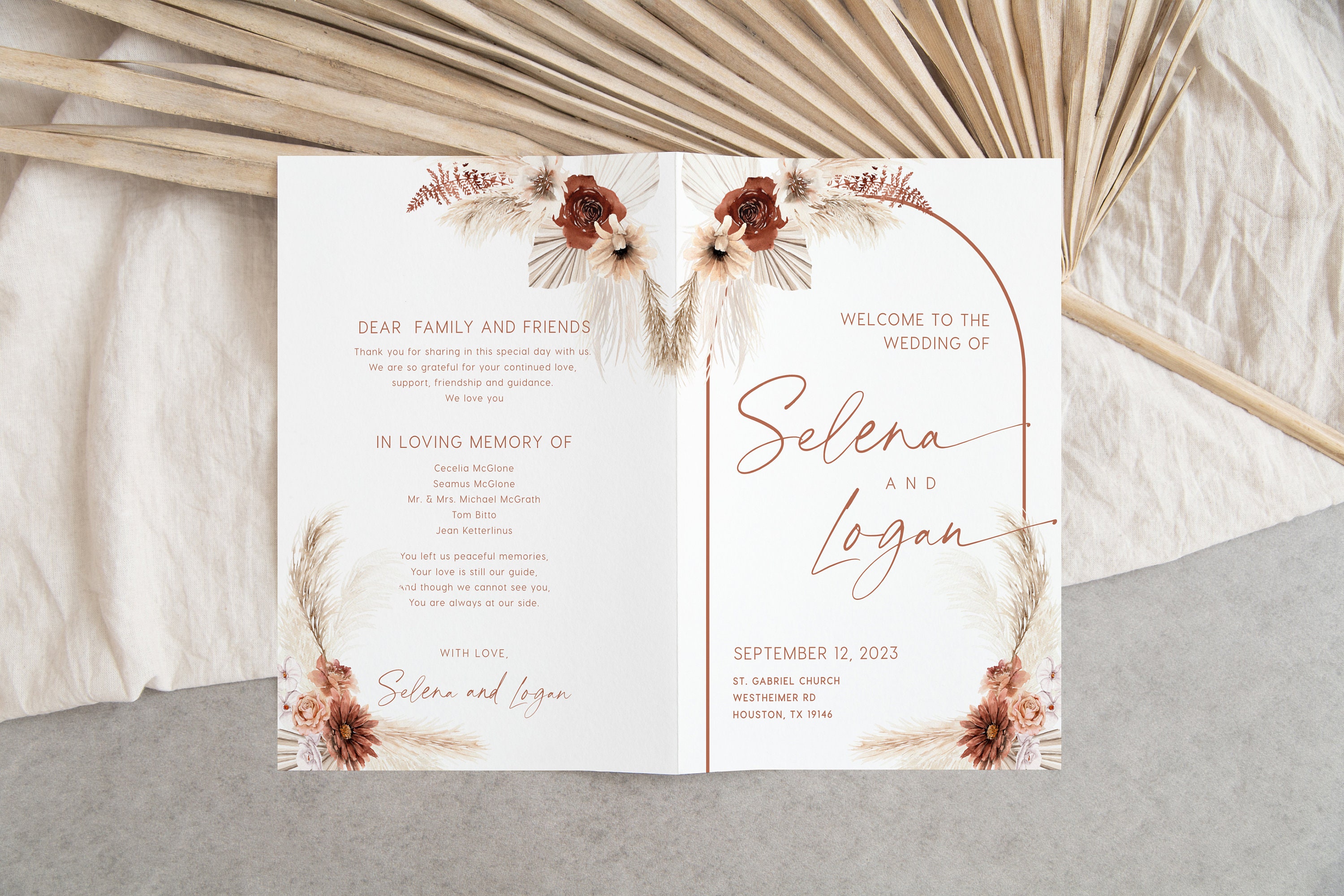 Program Booklet Wedding Program Template Booklet Program - Etsy