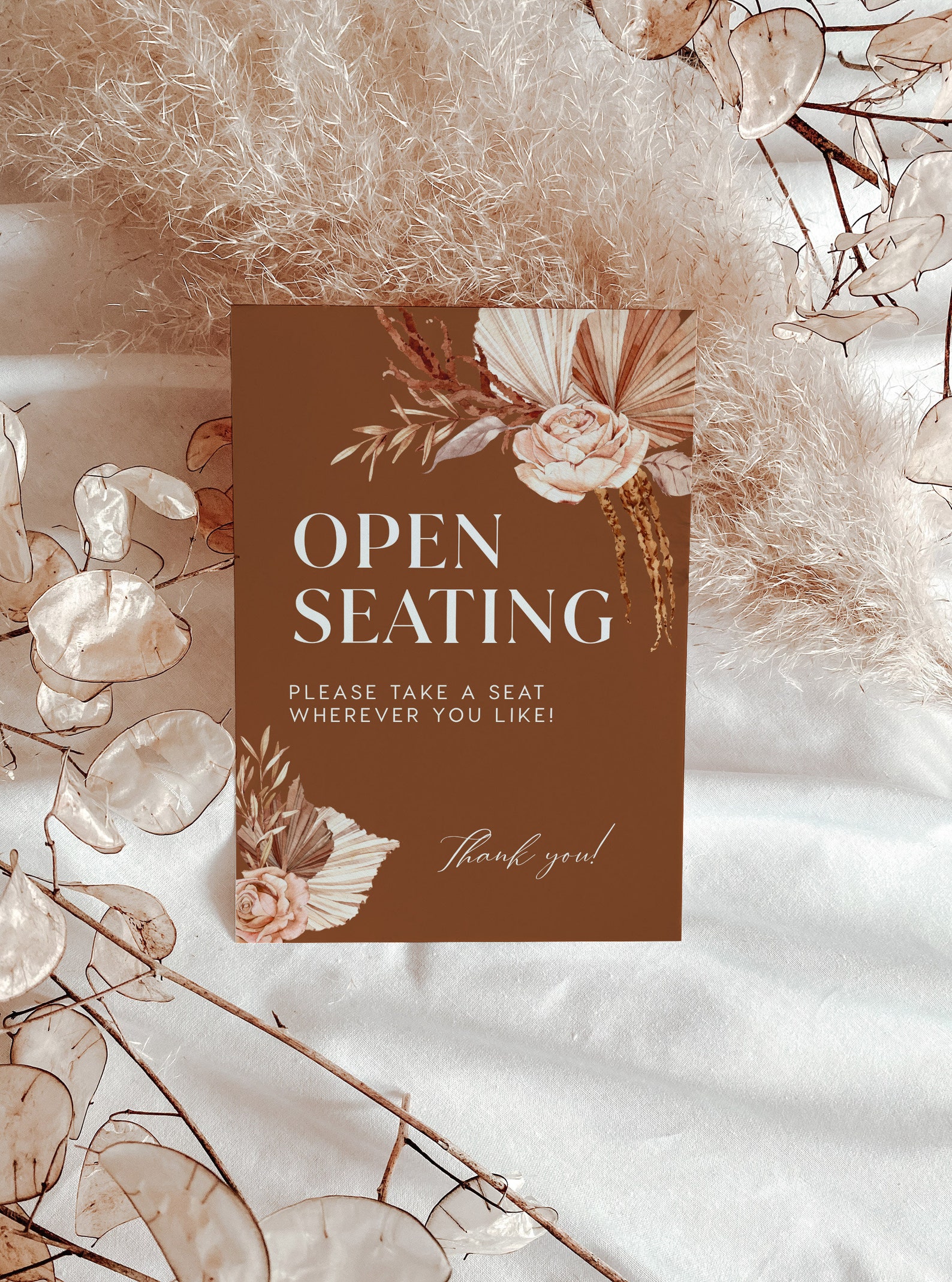 Open Seating Sign Wedding Seating Sign Template Pick a Seat - Etsy