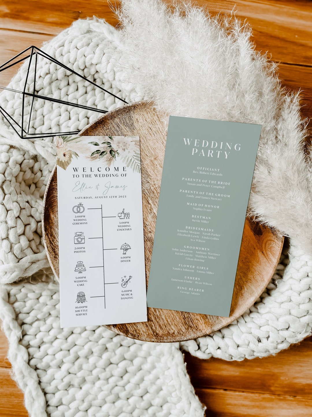 Graphic Wedding Program, Infographic Wedding Timeline, Wedding Program ...