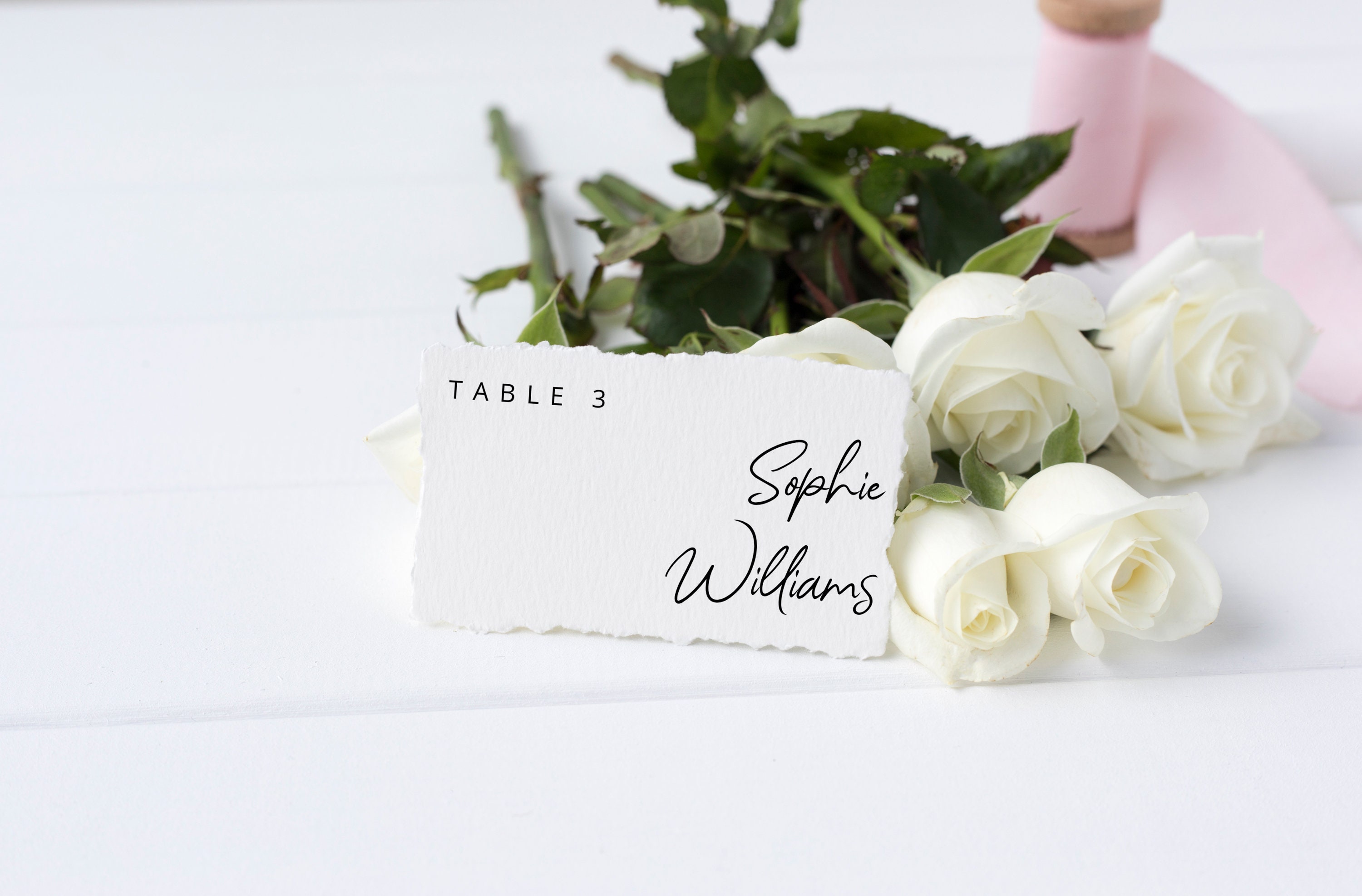 Minimalist Place Cards Name Tag Template MIN020VSD | Etsy