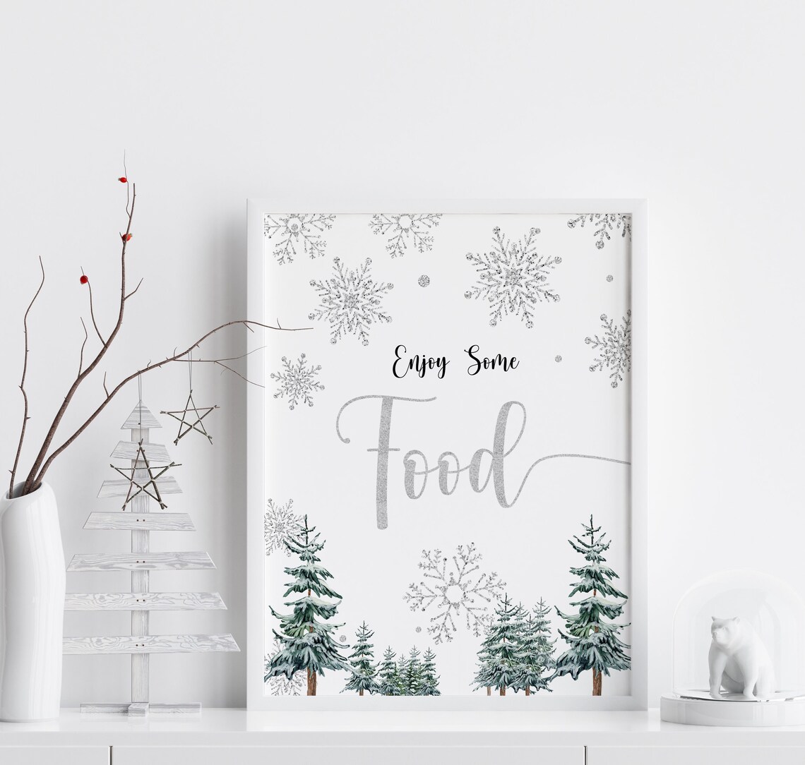 Food Sign Winter Food Sign Template Food Bar Sign Baby - Etsy
