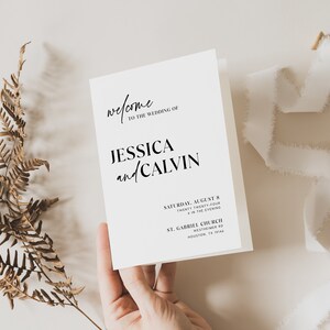 Wedding Program Booklet Template, Ceremony Program Template, Classic ...