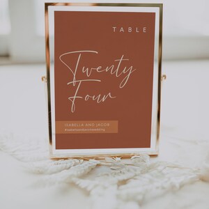 Table Numbers Boho, Boho Wedding Sign, Terracotta Table Numbers, Table ...