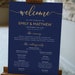 Wedding Program Sign Wedding Program Template Navy Wedding - Etsy